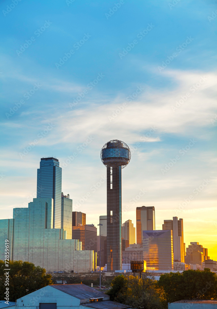 Overview of downtown Dallas Stock Photo | Adobe Stock