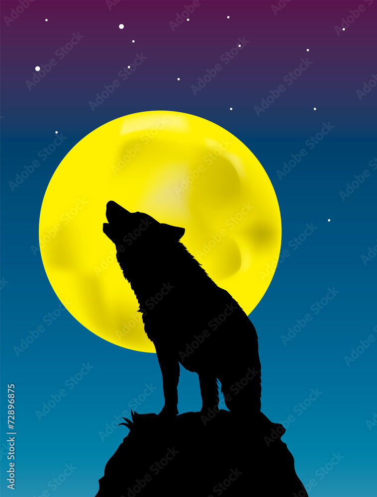 howling wolf vector Stock Vector | Adobe Stock