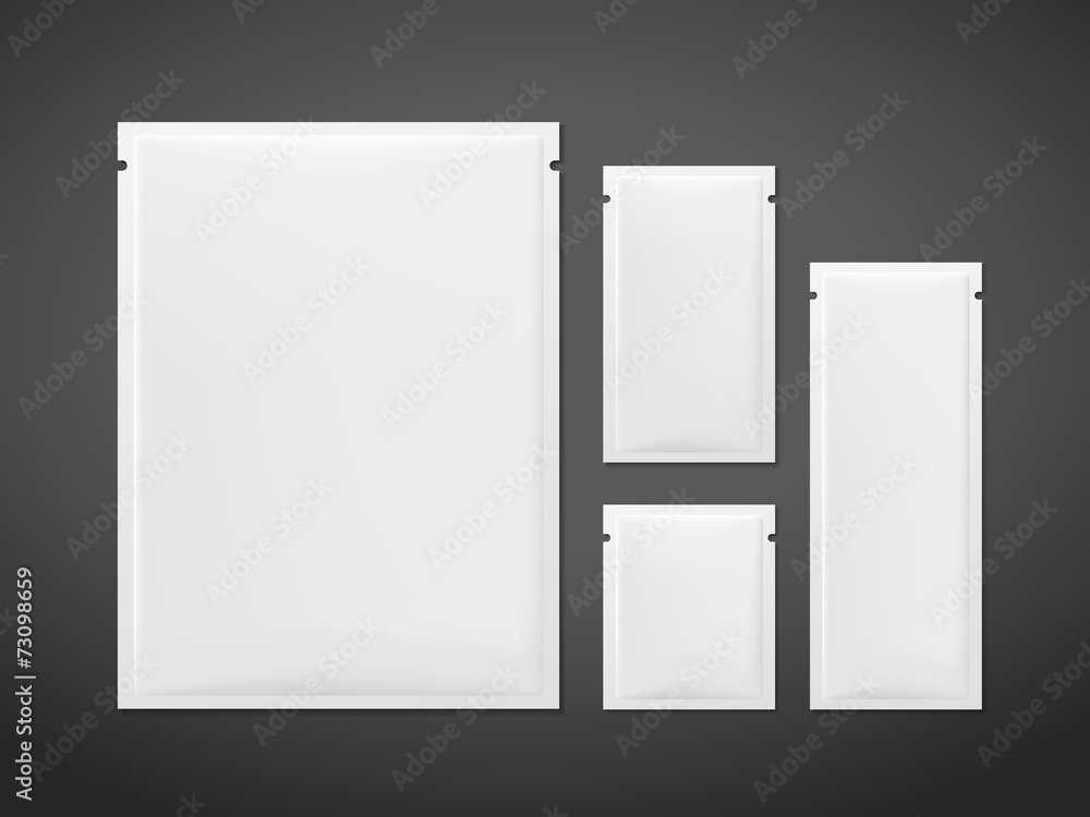 blank sachet packaging Stock Vector | Adobe Stock