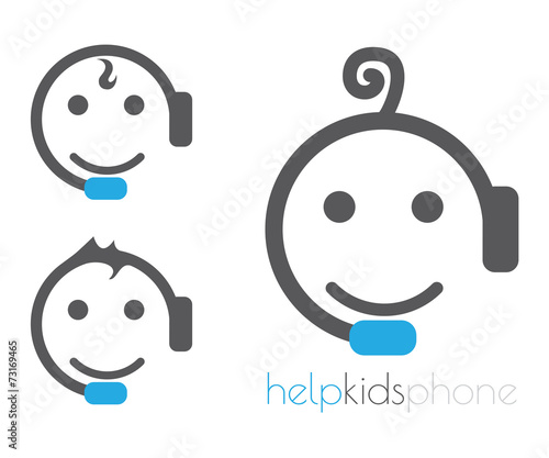 Help kids phone logo Stock Vector | Adobe Stock