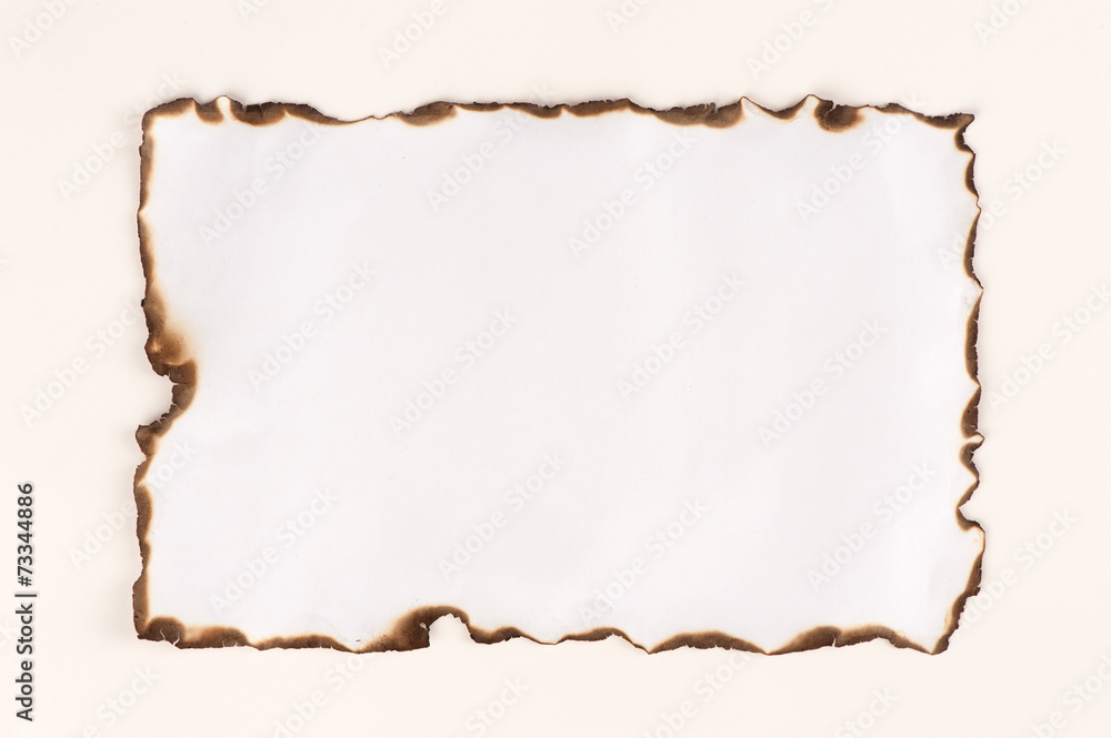 burnt paper sheet Stock Photo | Adobe Stock