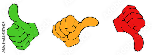 Drei Daumen Stock-Illustration | Adobe Stock