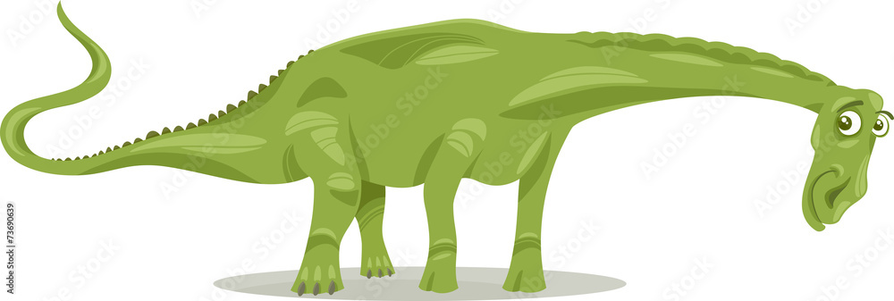 diplodocus dinosaur cartoon illustration Stock Vector | Adobe Stock