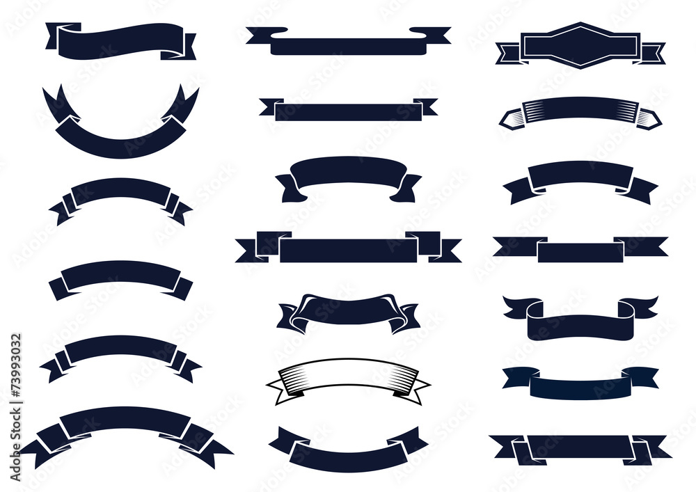 Classic vintage ribbon banners Stock Vector | Adobe Stock