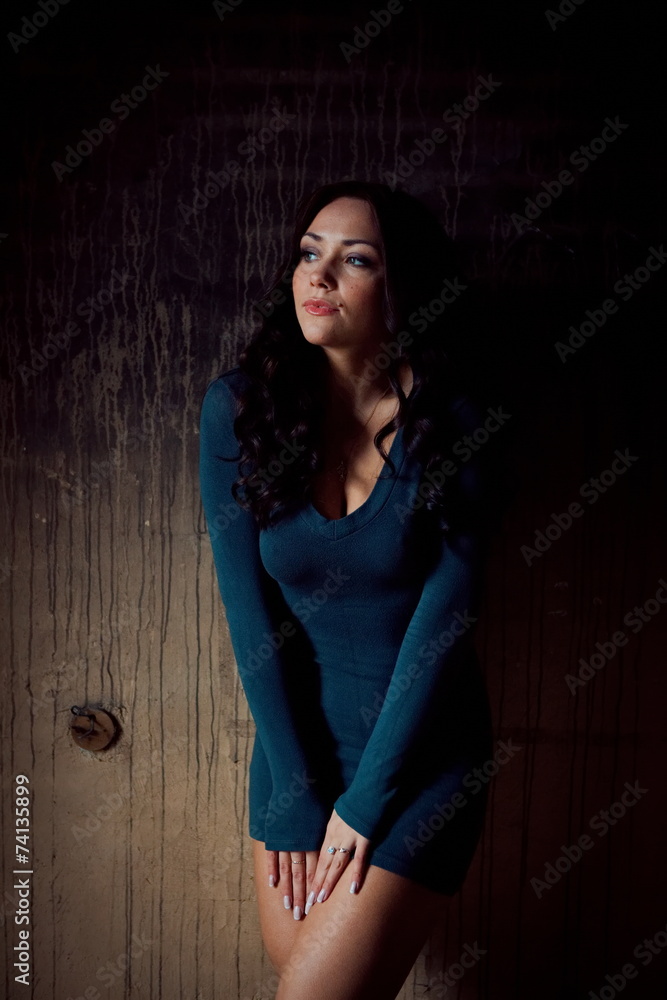 Sexy girl model with a birthmark on his upper lip Stock Photo | Adobe Stock