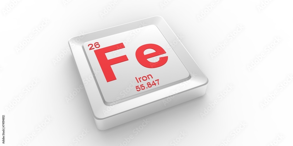 Fe symbol 26 for Iron chemical element of the periodic table Stock ...