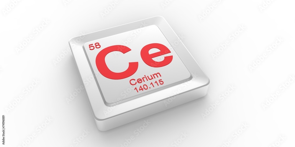 Stock-Illustration „Ce symbol 58 for Cerium chemical element of the ...