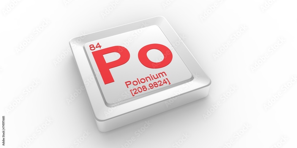 Po symbol 84 for Polonium chemical element of the periodic table Stock ...