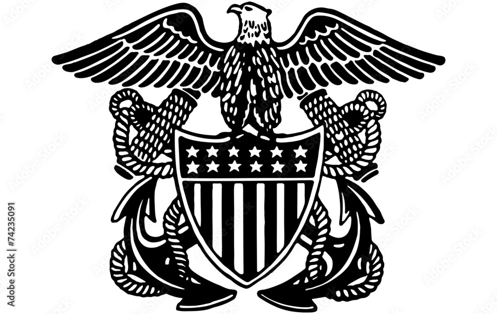 Navy Officer Crest Stock Vector | Adobe Stock