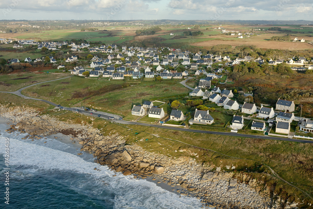 Photo Stock Lampaul-Plouarzel , Bretagne Finistère vue du ciel | Adobe ...