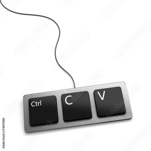 Keyboard With Three Buttons Ctrl C And V For Copy And Paste Stock Illustration Adobe Stock