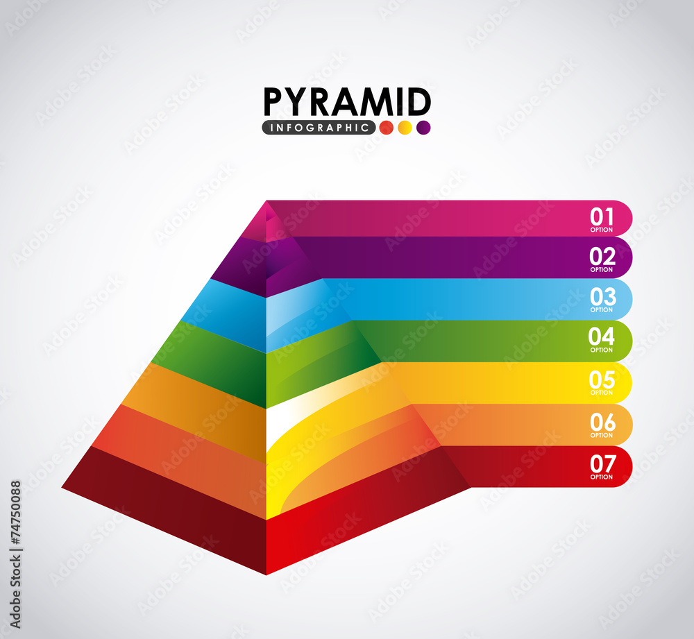 pyramid infographic Stock Vector | Adobe Stock