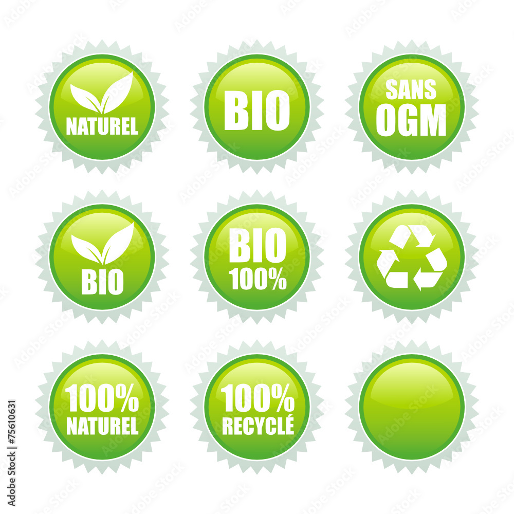 eco green labels collection Stock Vector | Adobe Stock