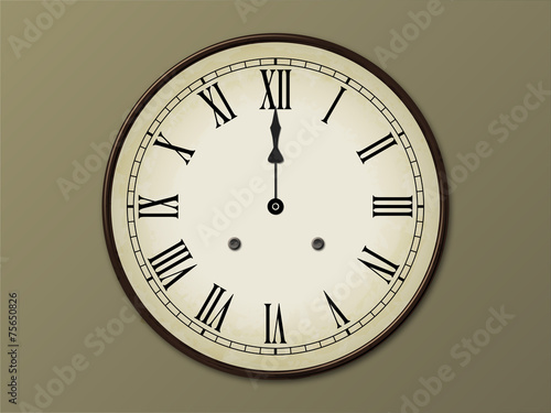 Horloge 12h - Acheter ce vecteur libre de droit et découvrir des ...