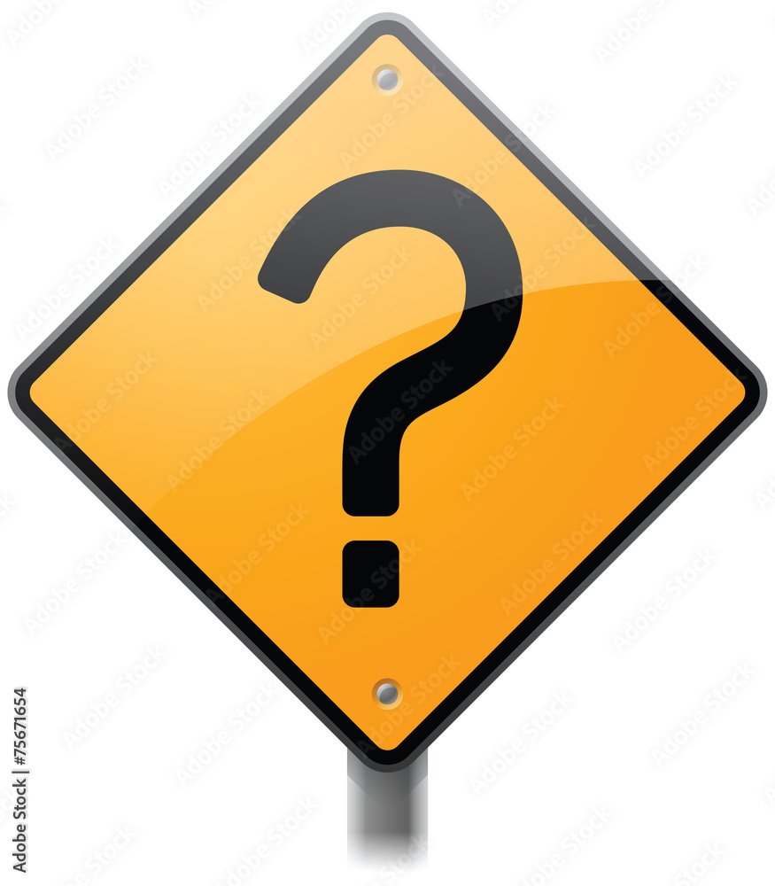 Question Mark Road Sign Stock Vector | Adobe Stock
