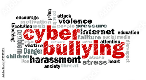 cyber bullying word cloud Stock Illustration | Adobe Stock