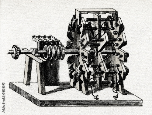 First real rotating electric motor (Moritz Jacobi, 1034) Stock ...