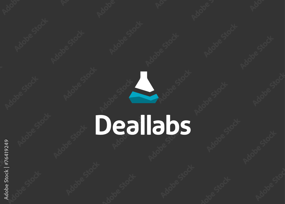Flask logo with flat style Stock Vector | Adobe Stock