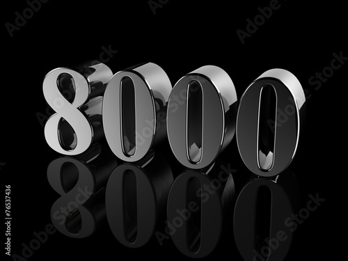 number 8000 Stock 일러스트레이션 | Adobe Stock