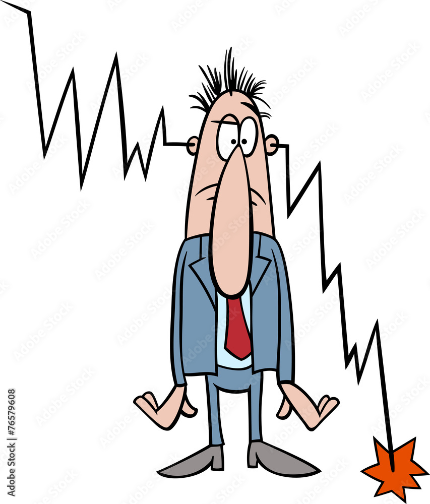 economic crisis cartoon illustration Stock Vector | Adobe Stock