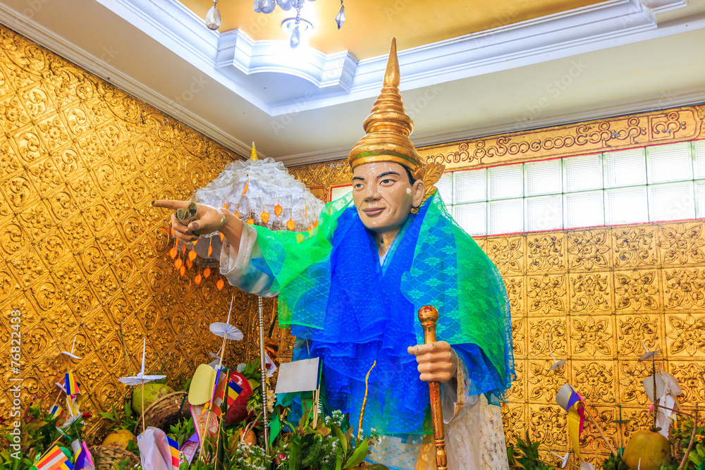 God at Bo Ta Tuang Paya temple in Yangon, Myanmar Stock Photo | Adobe Stock