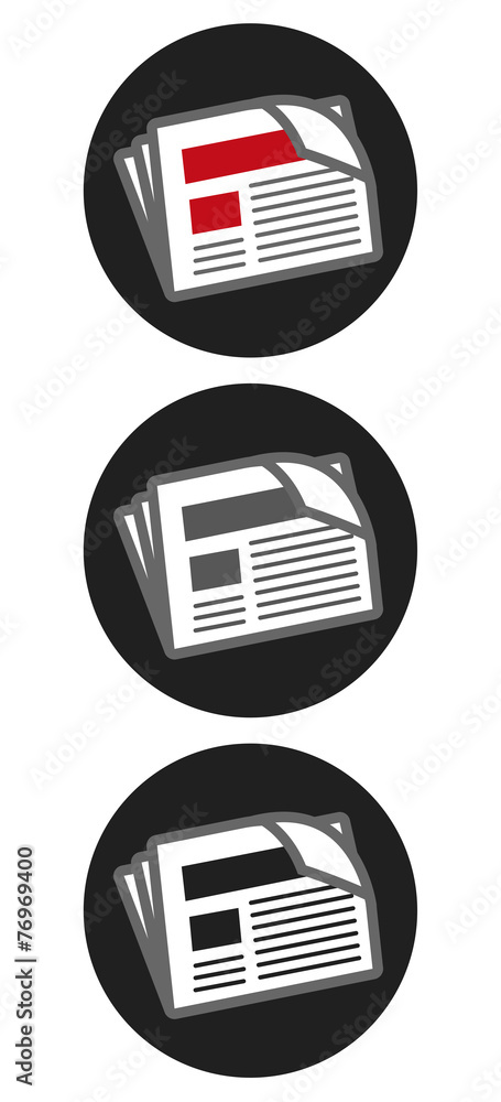 Image vectorielle Stock journal newsletter picto vecteurs 2 | Adobe Stock