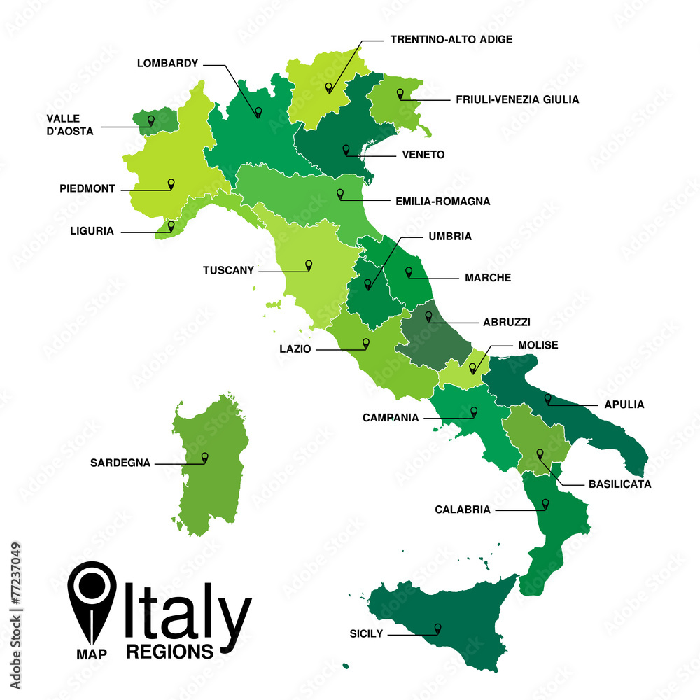 Map Of Italy Regions