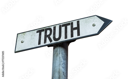 Truth sign isolated on white background Stock Photo | Adobe Stock