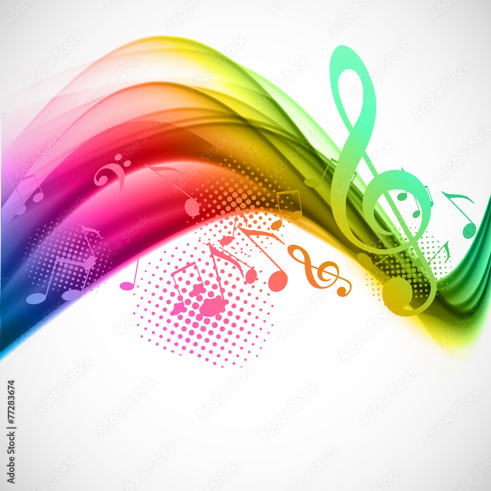 Colorful music background Stock Vector | Adobe Stock