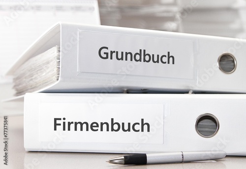 Grundbuch / Firmenbuch Ordner – kaufen Sie dieses Foto und finden Sie ...
