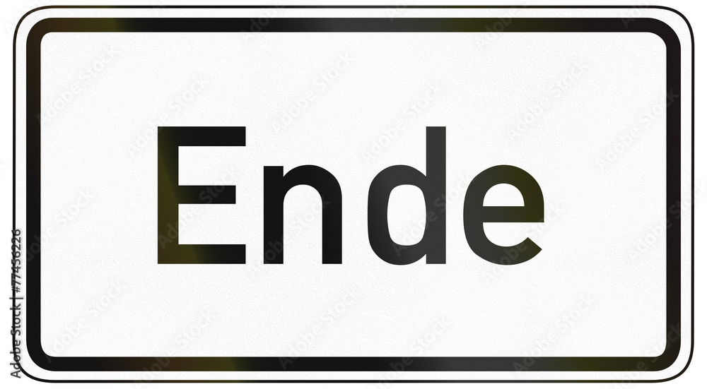 German traffic sign additional panel to specify the meaning of other ...