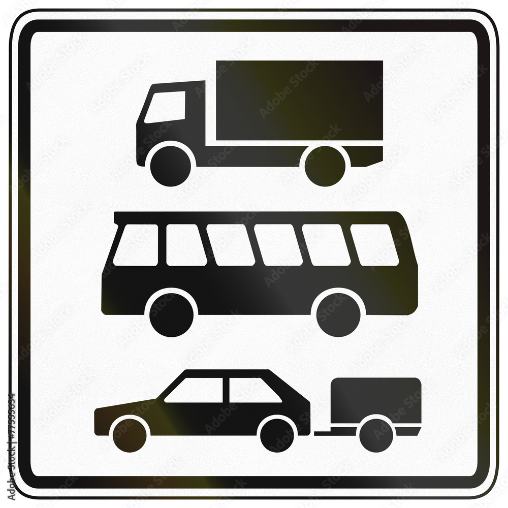 German traffic sign additional panel to specify the meaning of other ...