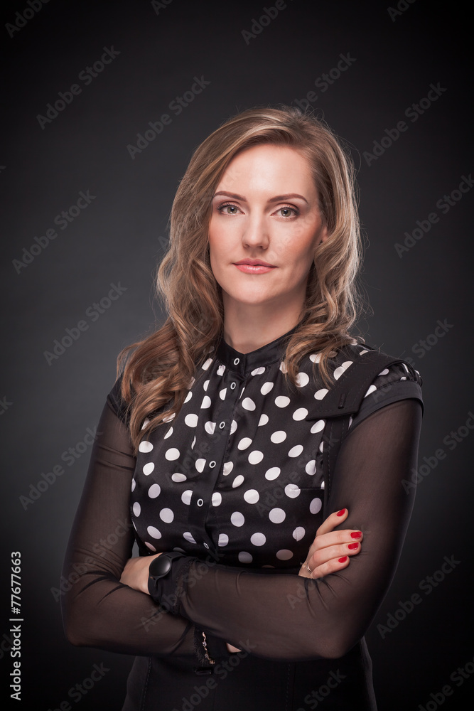 girl in a dress in peas Stock Photo | Adobe Stock