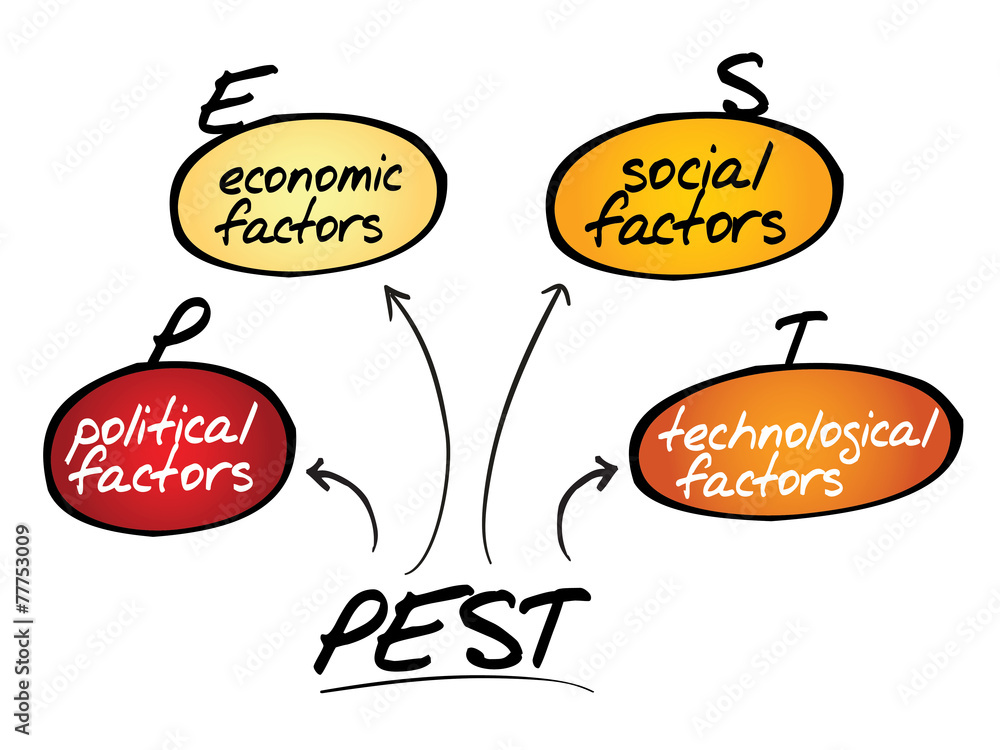 PEST Analysis flow chart, business concept Stock Vector | Adobe Stock