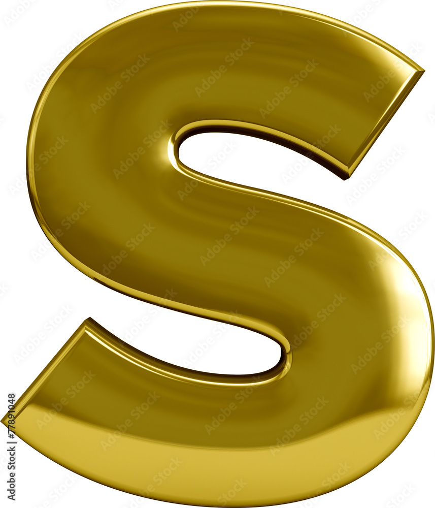 Gold Letter S Stock Illustration | Adobe Stock