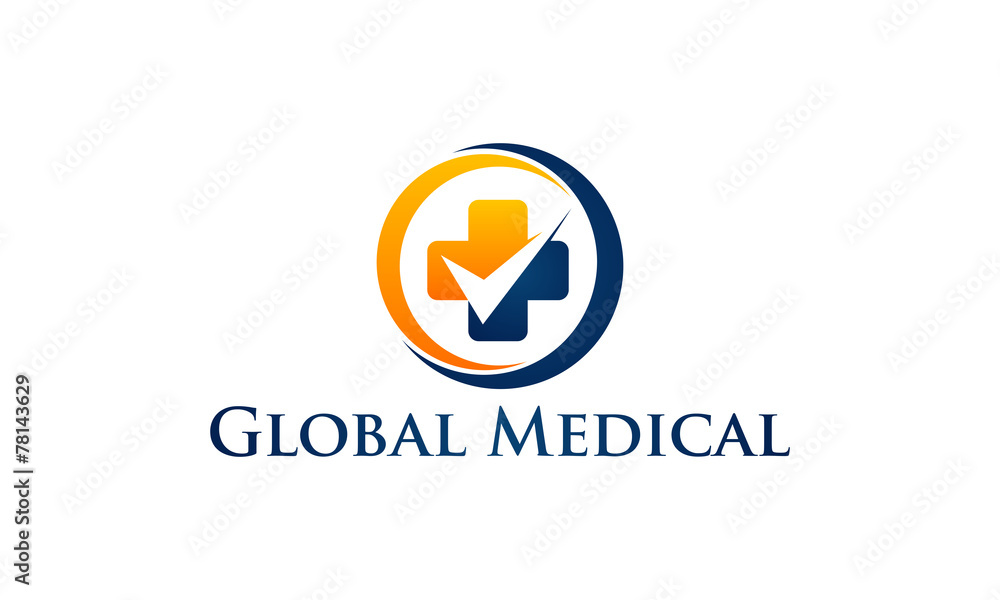 Global Medical Logo Stock Vector | Adobe Stock
