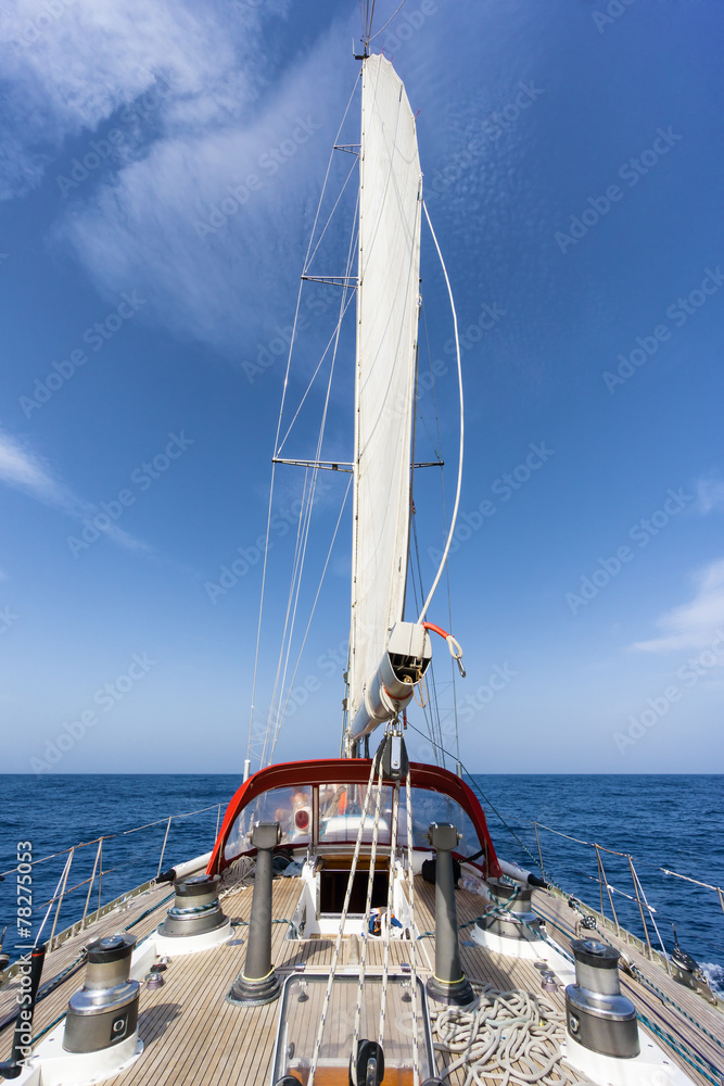 sail boat in the ocean Stock Photo | Adobe Stock