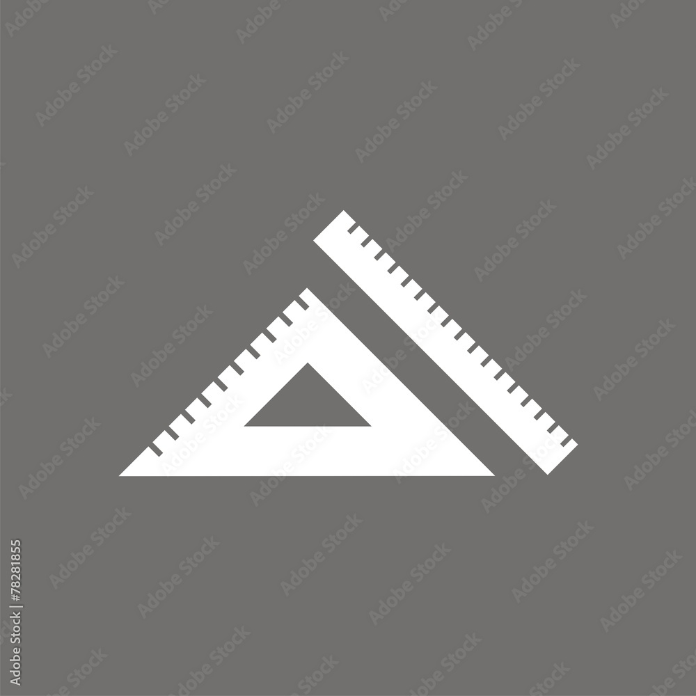 Icono reglar y escuadra FO Stock Vector | Adobe Stock