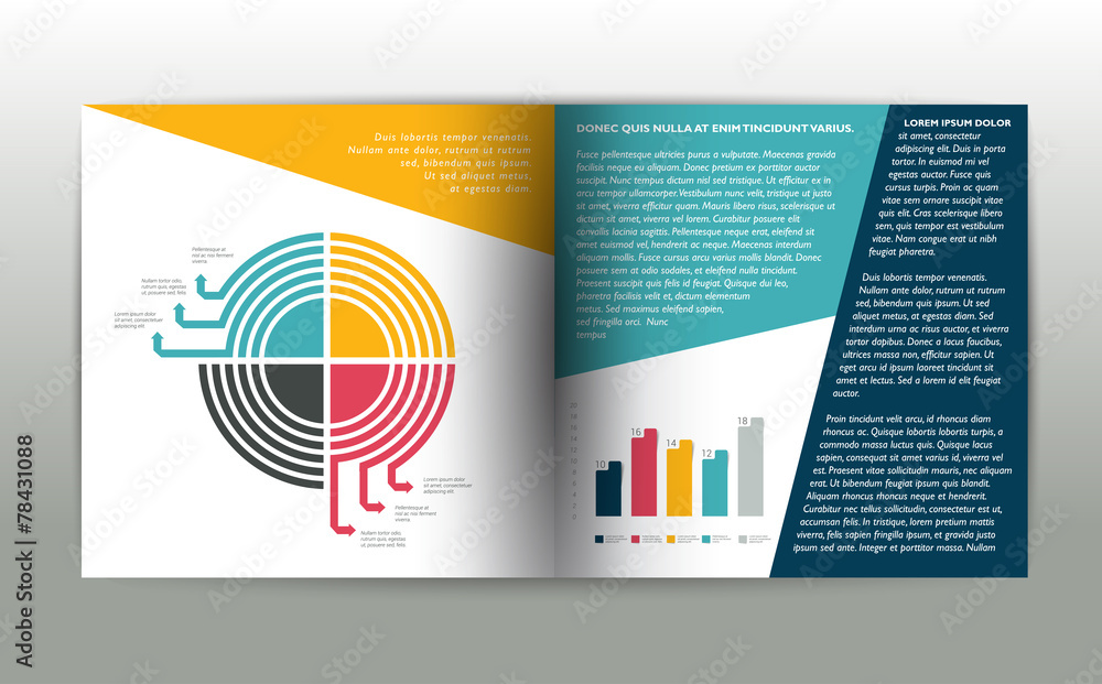 Brochure design. Magazine layout for infographics. Stock Vector | Adobe ...