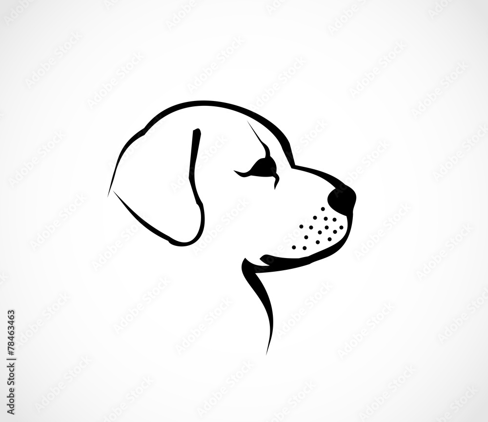 Dog profile head illustration vector Stock Vector | Adobe Stock
