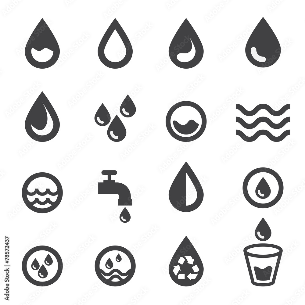 water icon Stock Vector | Adobe Stock
