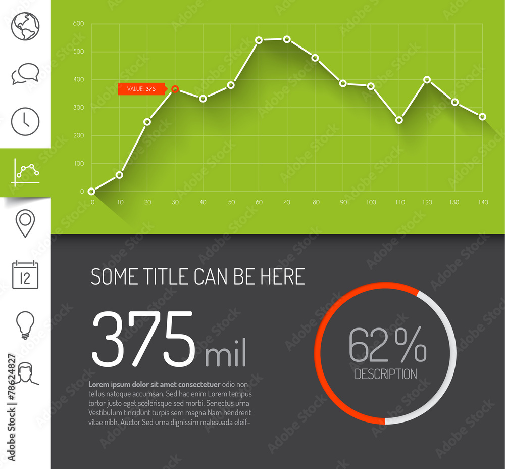 Simple infographic dashboard template Stock Vector | Adobe Stock