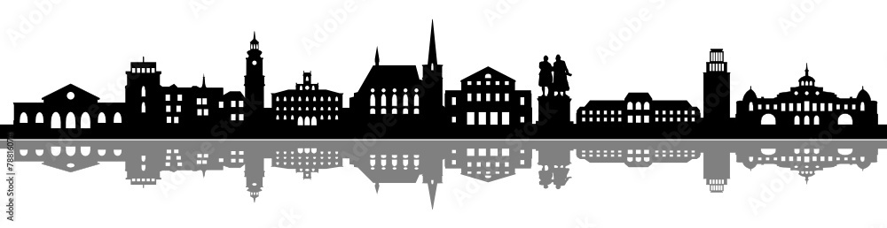 Stock-Vektorgrafik „Skyline Weimar“ | Adobe Stock