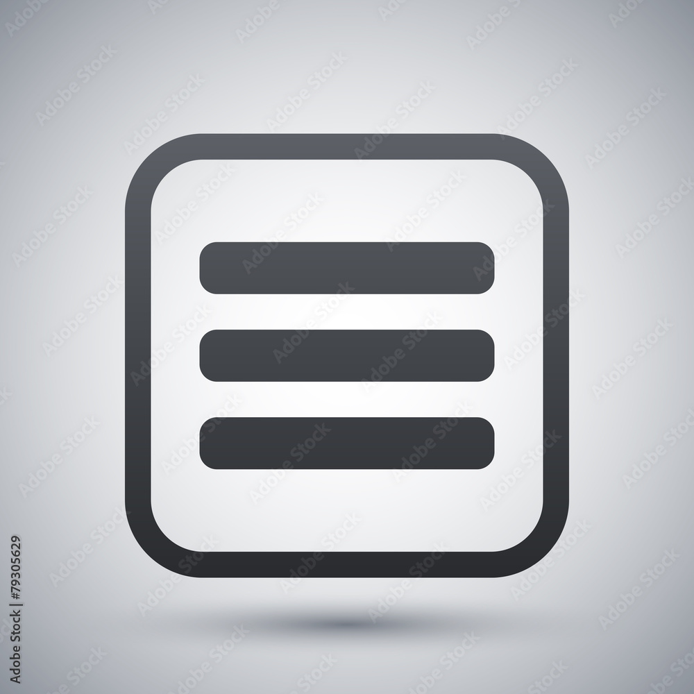 Vector expand menu button Stock Vector | Adobe Stock