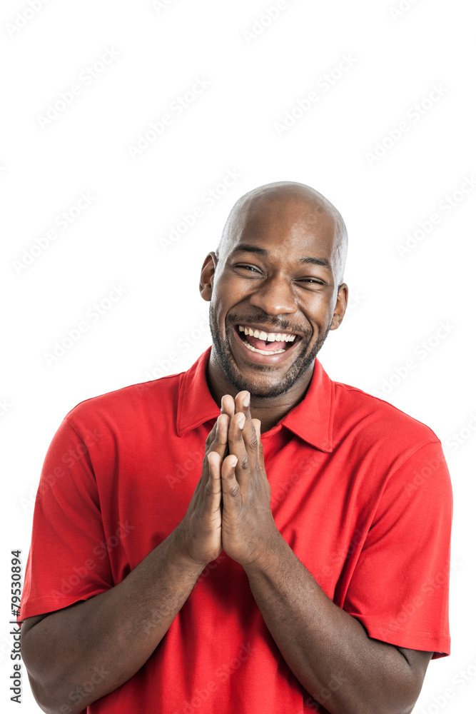 Handsome black man laughing Stock Photo | Adobe Stock