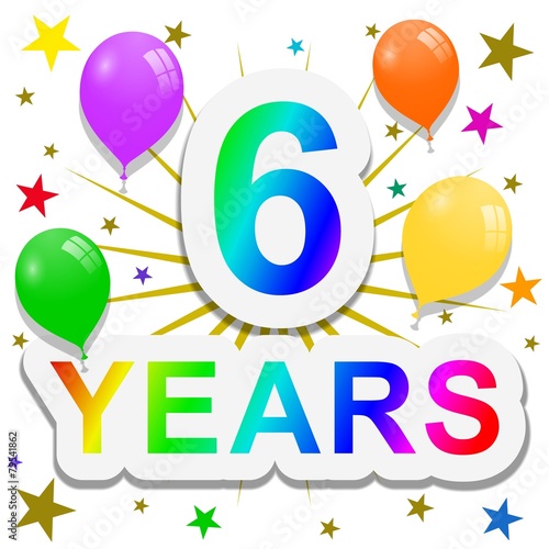 6 Years anniversary Stock Illustration | Adobe Stock