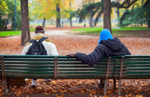 Homeless On Bench Free Stock Photo - Public Domain Pictures