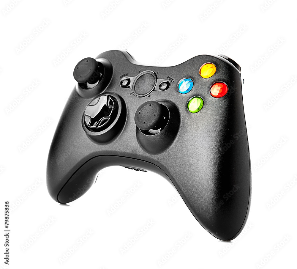 video game controller isolated on white background Stock Photo | Adobe ...