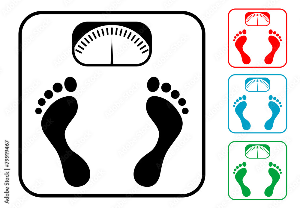 Vector de Stock Pictograma bascula en varios colores | Adobe Stock