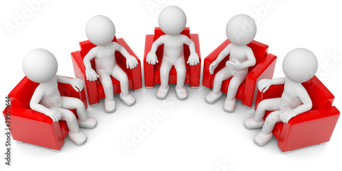 Diskussionsrunde Stock-Illustration | Adobe Stock